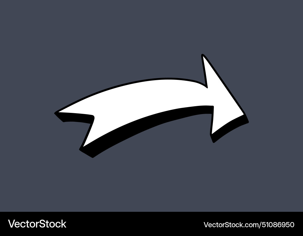 Cartoon doodle arrow Royalty Free Vector Image