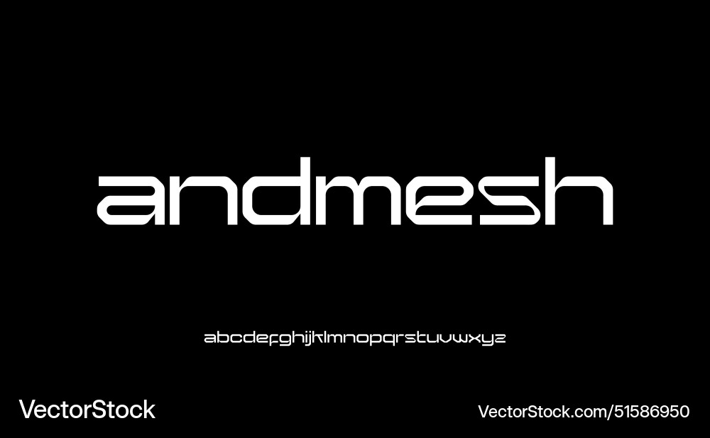 Modern futuristic technology scifi font typeface Vector Image