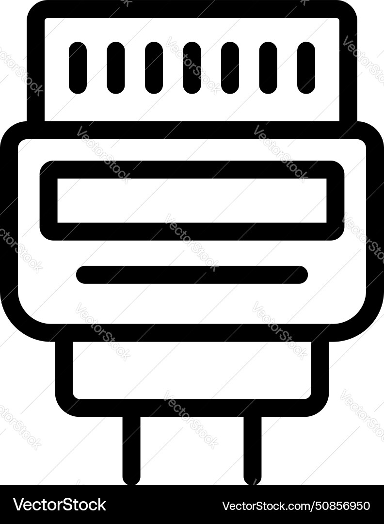 Usb charging cable icon outline device Royalty Free Vector