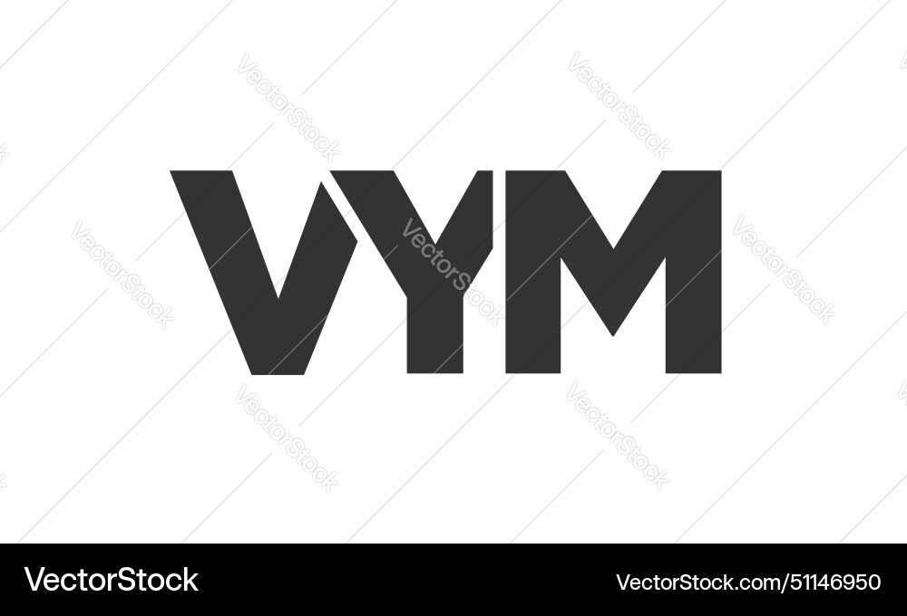 Vym logo design template with strong and modern Vector Image