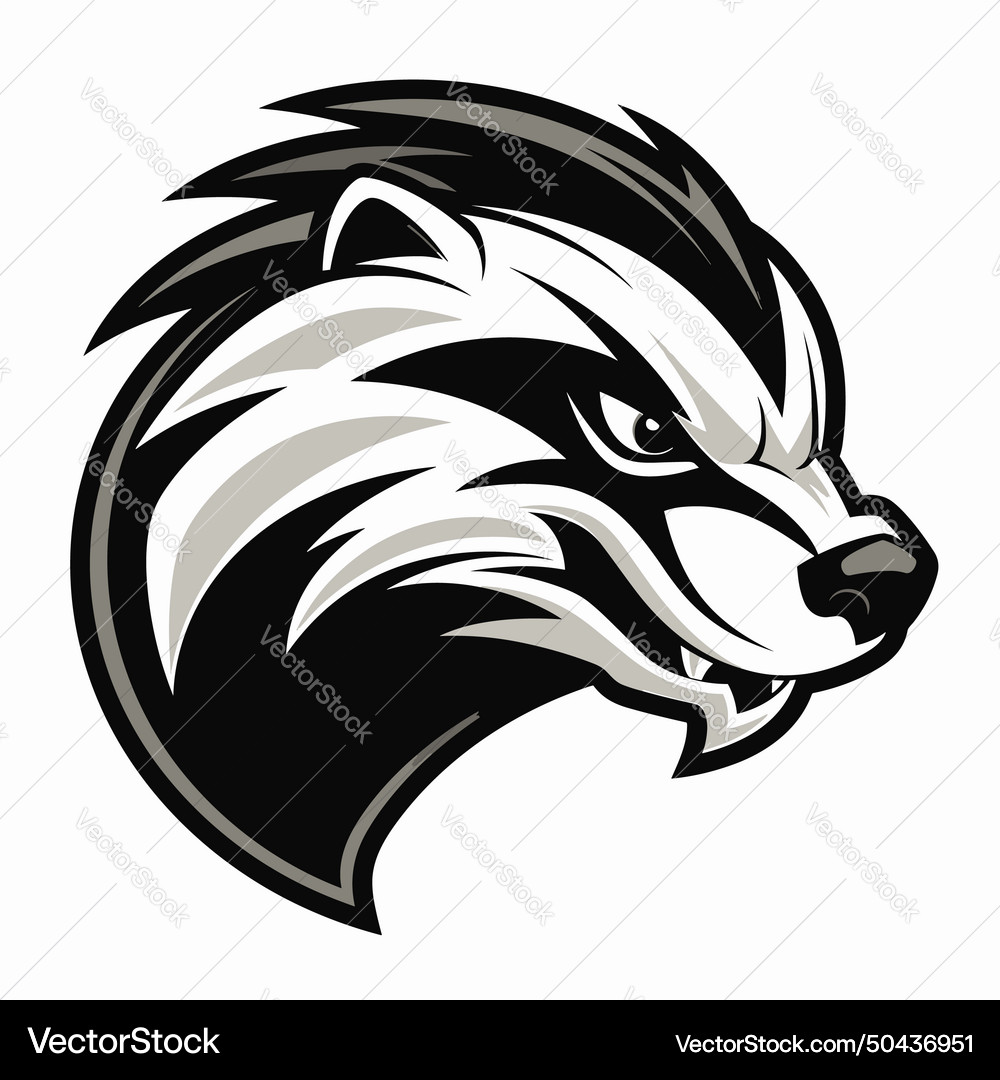 Badger sports team logo Royalty Free Vector Image