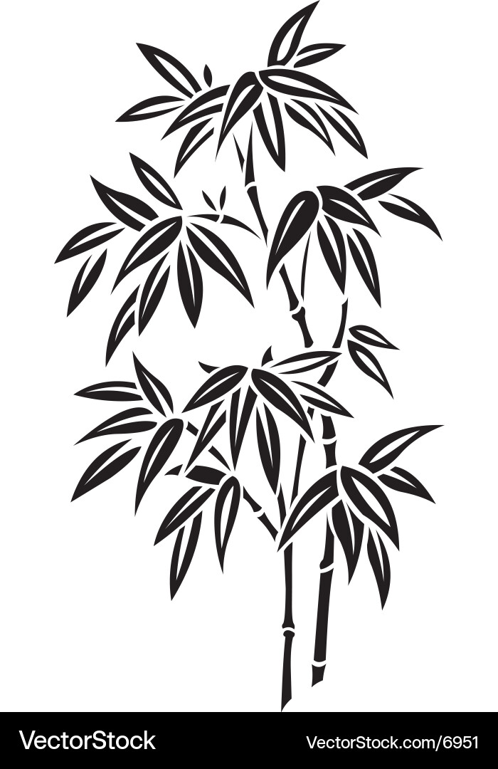 Bamboo silhouette Royalty Free Vector Image - VectorStock