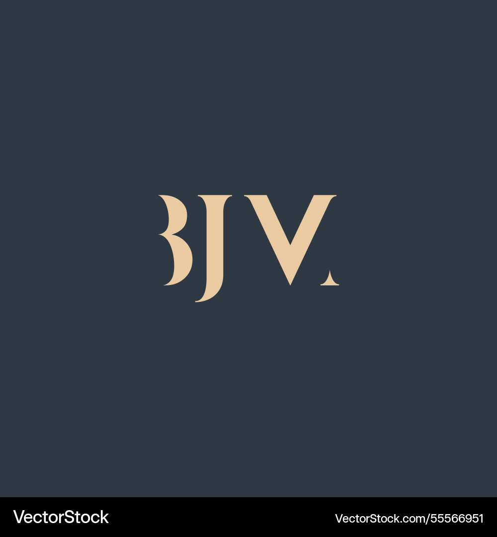 Bjm abstract letter logo Royalty Free Vector Image