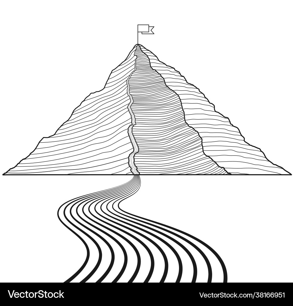 Business path to success top concept Royalty Free Vector