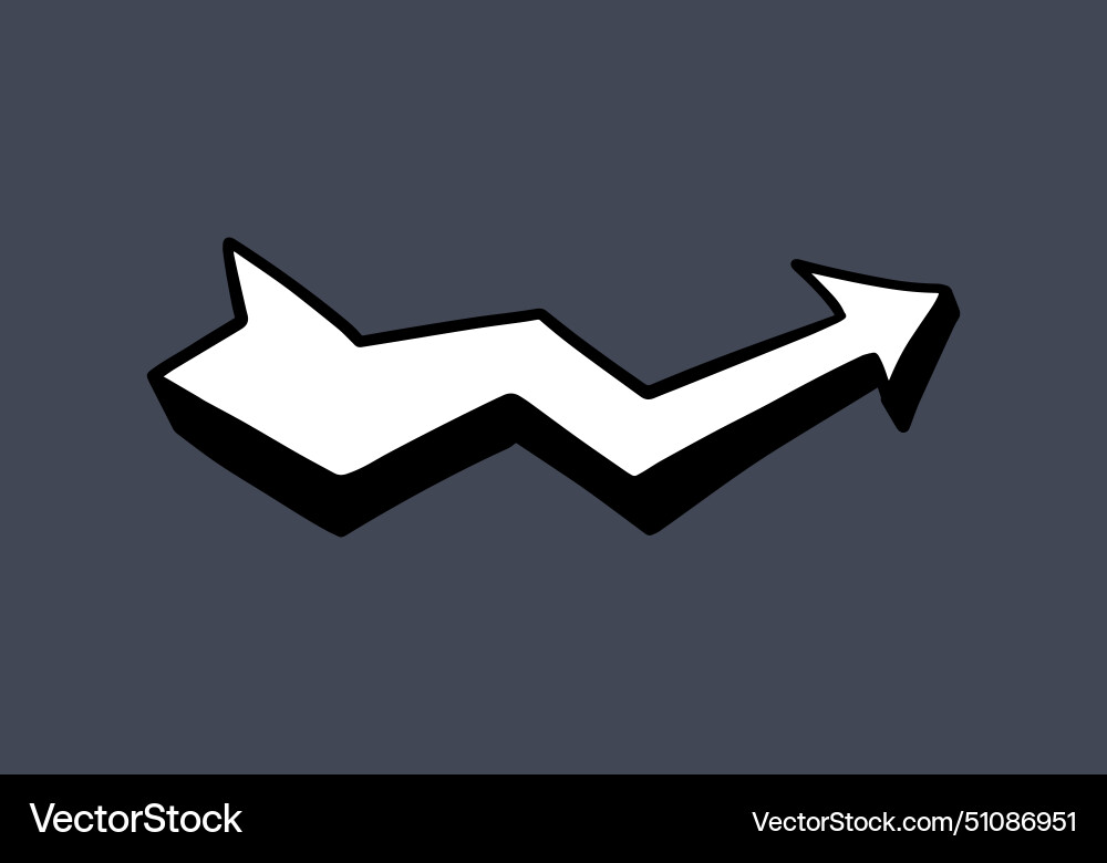 Cartoon doodle arrow Royalty Free Vector Image