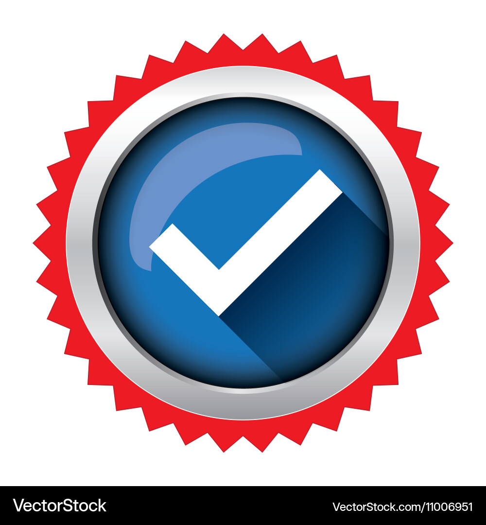 Mark Icon überprüfen Lizenzfreies Vektorbild