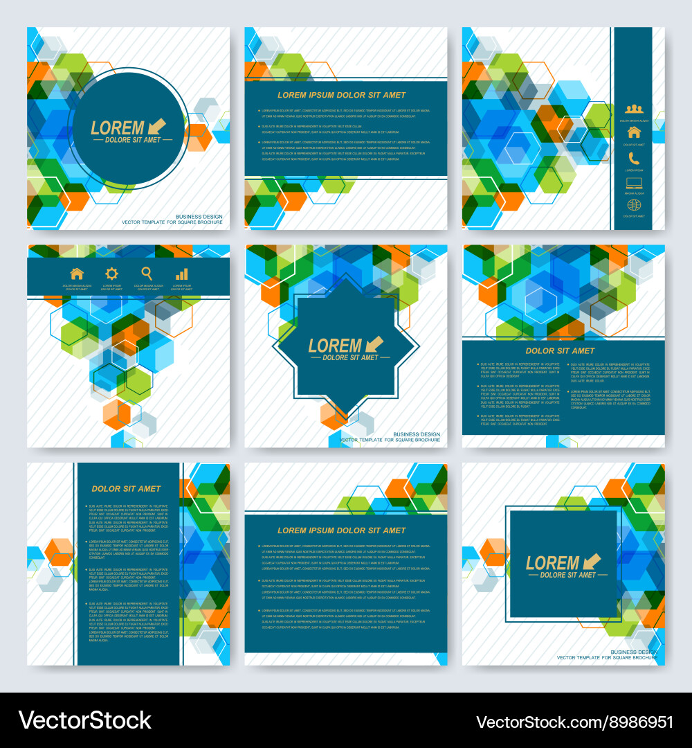 Modern templates for square brochure cover Vector Image