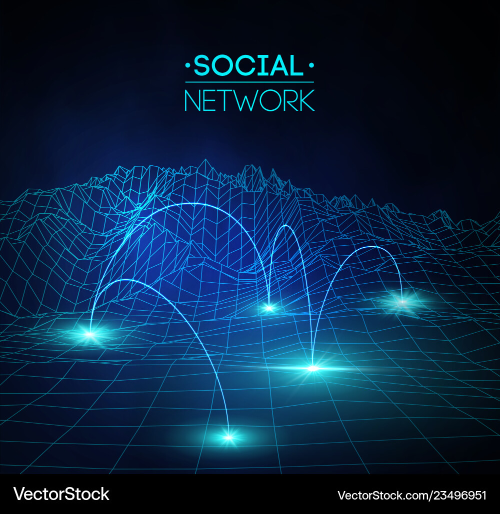 Social network media global people communication Vector Image