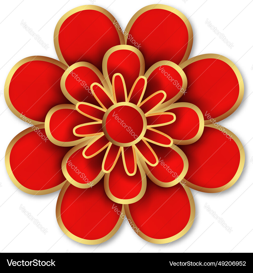 Chinese lunar new year flower Royalty Free Vector Image