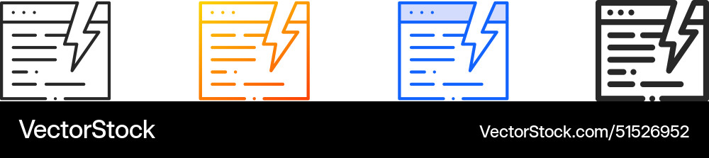 Cracking iconthin linear gradient blue stroke Vector Image