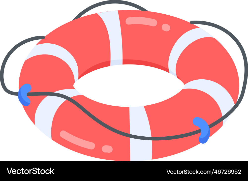 Lifebuoy Ring Sticker Royalty Free Vector Image