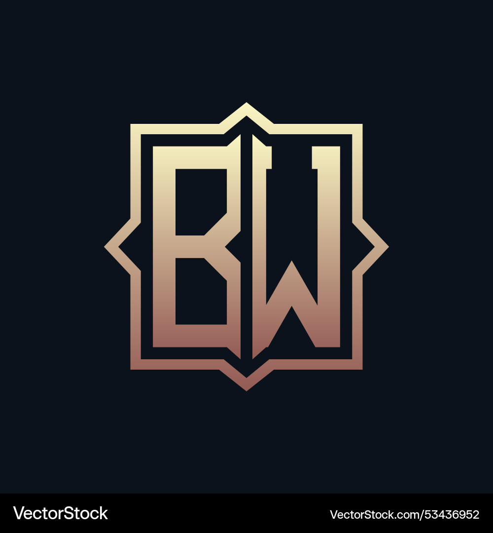 Luxury initial monogram logo design elegant Vector Image