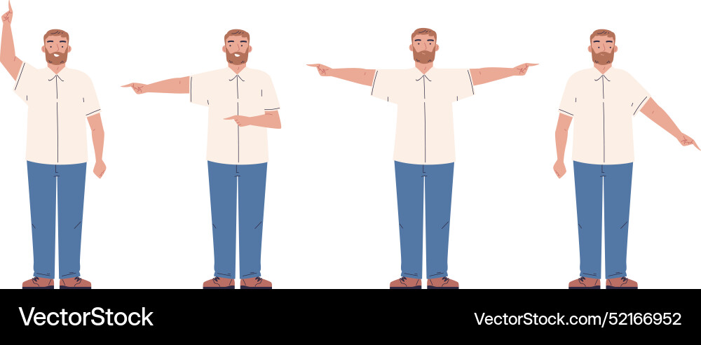 Man pointing direction businessman finger arm Vector Image