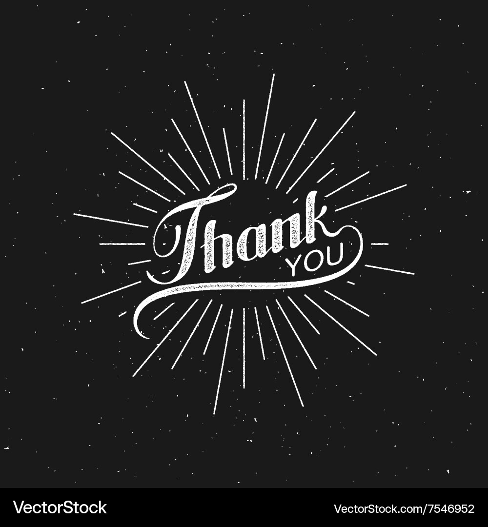 Retro Thank You Label Royalty Free Vector Image