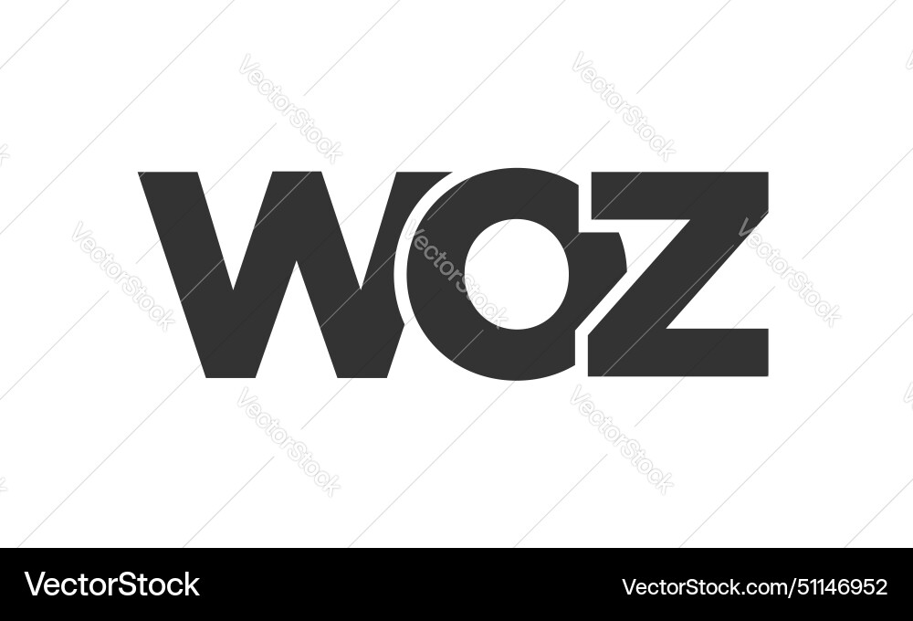 Woz logo design template with strong and modern Vector Image