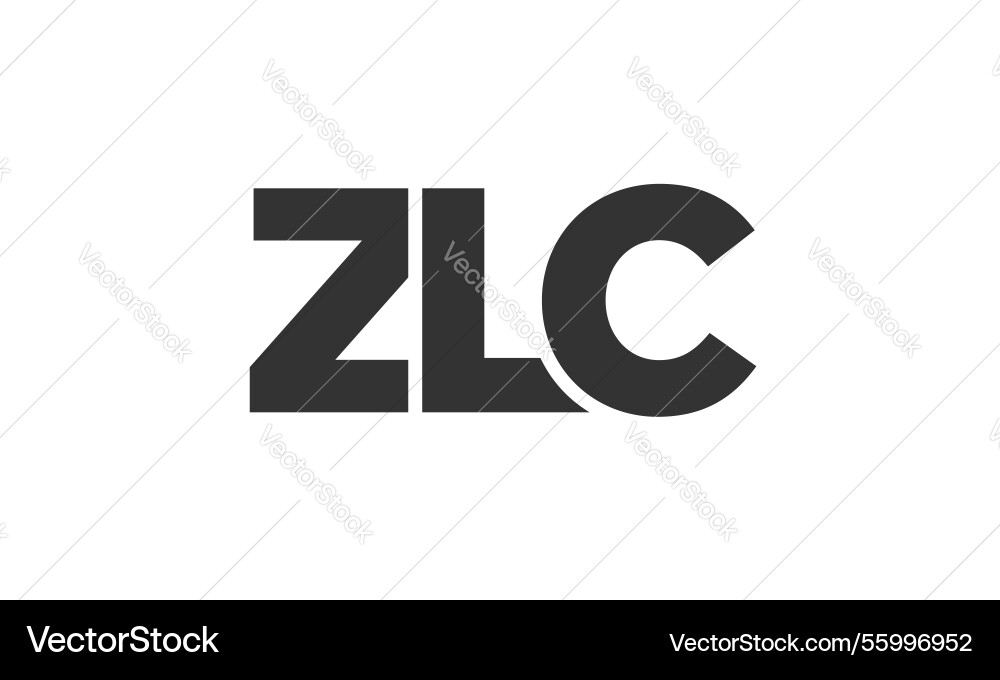 Zlc logo design template with strong and modern Vector Image
