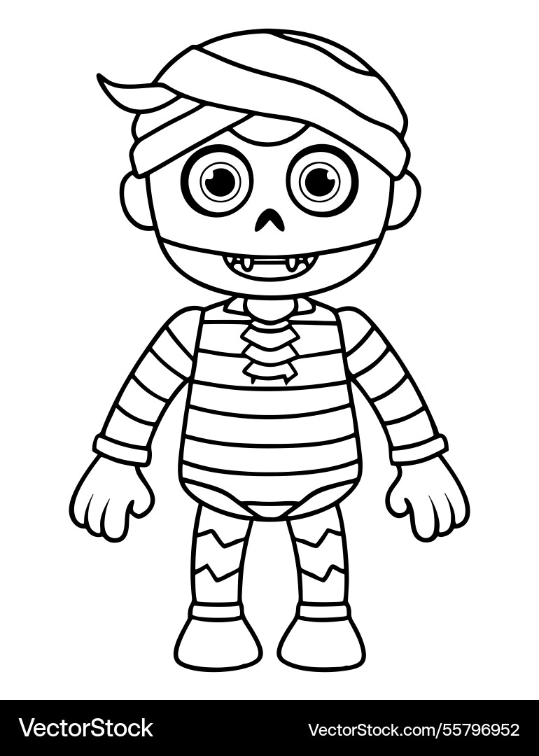 Zombie apocalypse coloring page for kids Vector Image