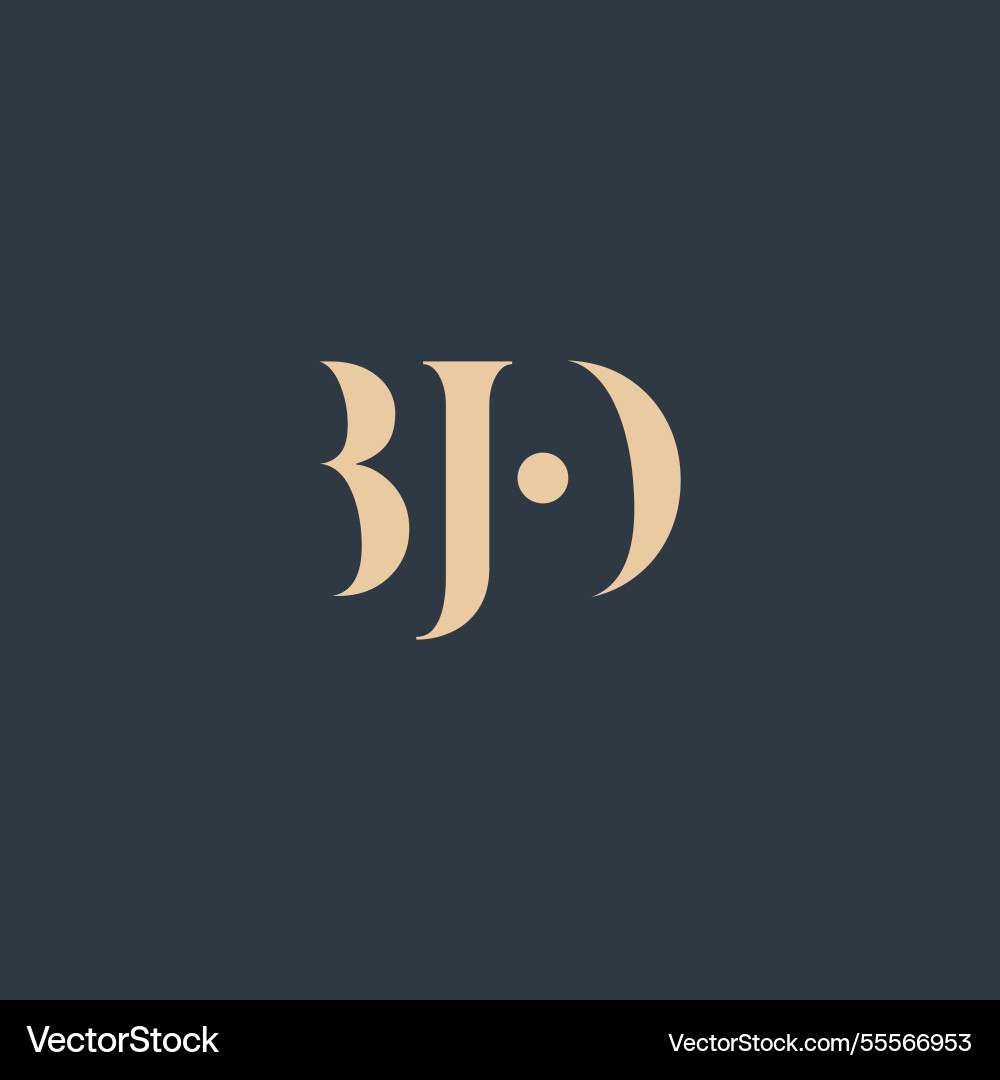 Bjo abstract letter logo Royalty Free Vector Image