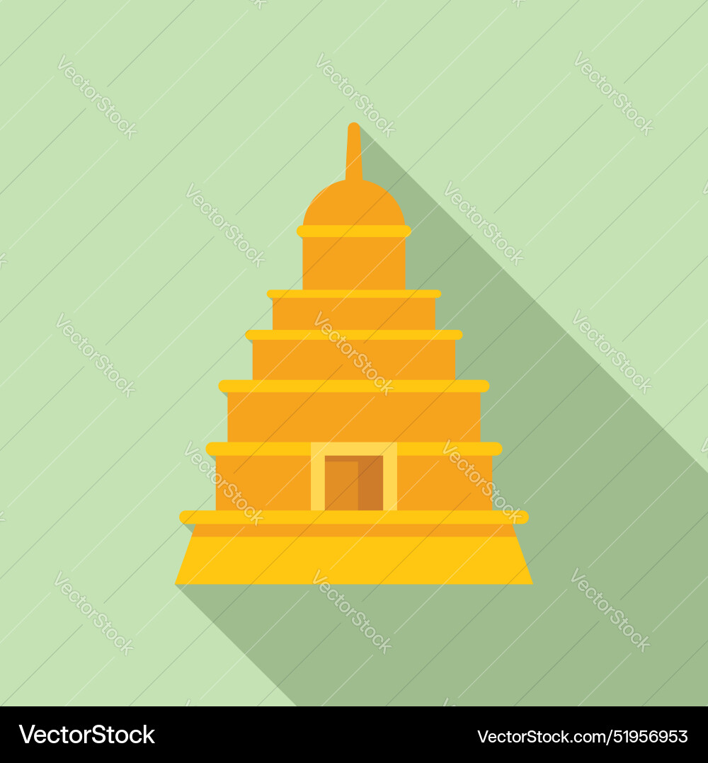 Buddhist temple building standing in asia Vector Image