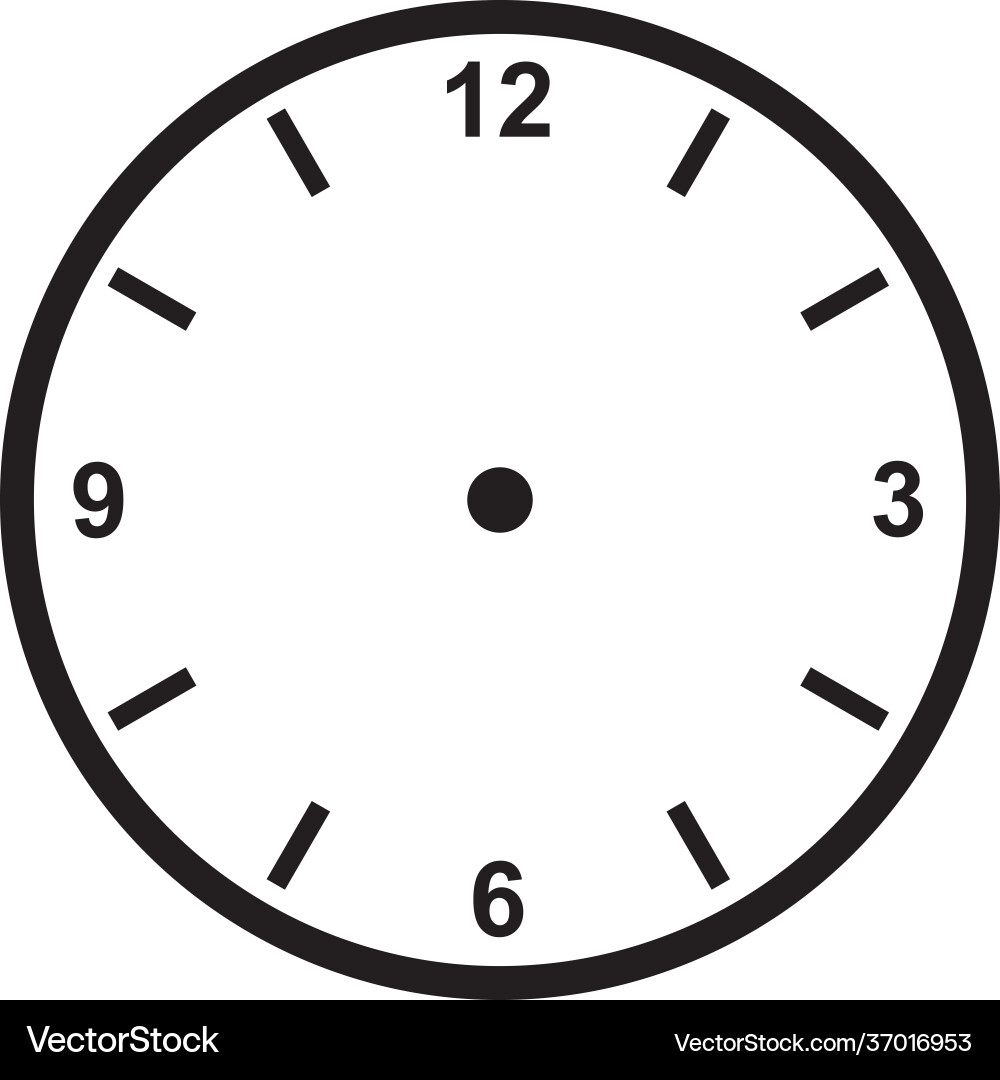 Clock face Royalty Free Vector Image - VectorStock