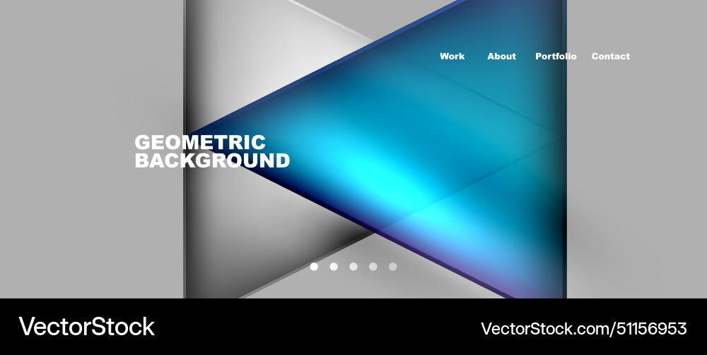 Electric blue triangle and silver rectangles Vector Image