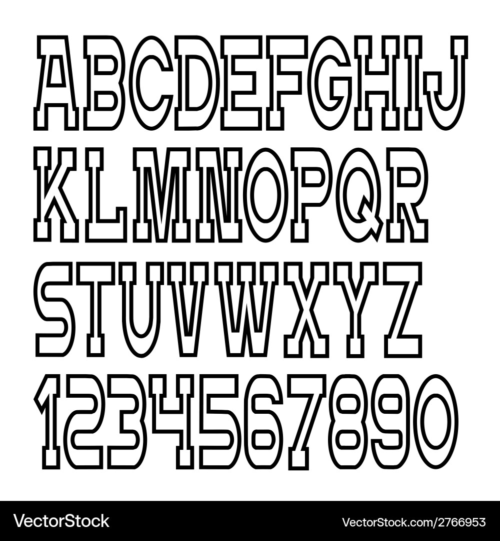 Geometric Letter Forms Royalty Free Vector Image