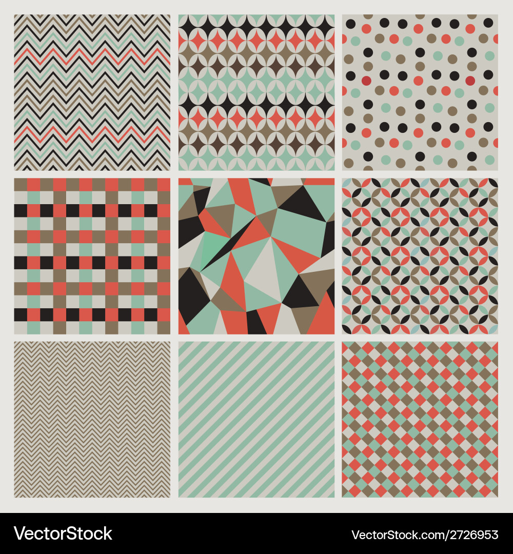 Geometric Polygons Background Set Royalty Free Vector Image