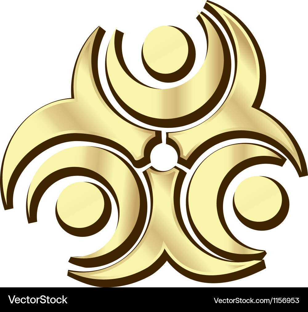 Gold Teamwork Logo Lizenzfreies Vektorbild - VectorStock