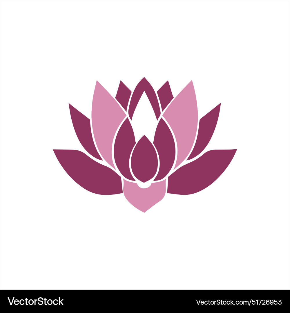 Lotus flower logo Royalty Free Vector Image - VectorStock