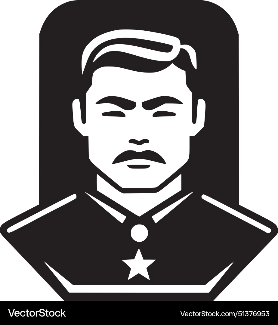Military - black and white isolated icon Vector Image