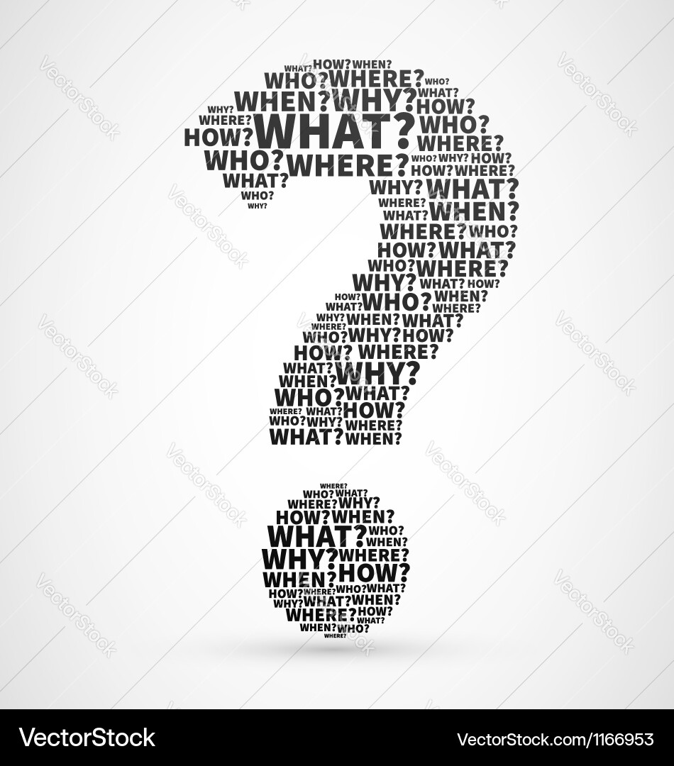 Question mark collage Royalty Free Vector Image