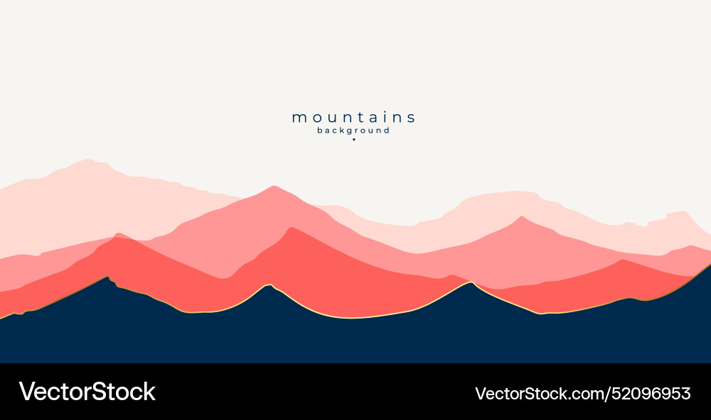 Rocky terrain and alpine peak background Vector Image