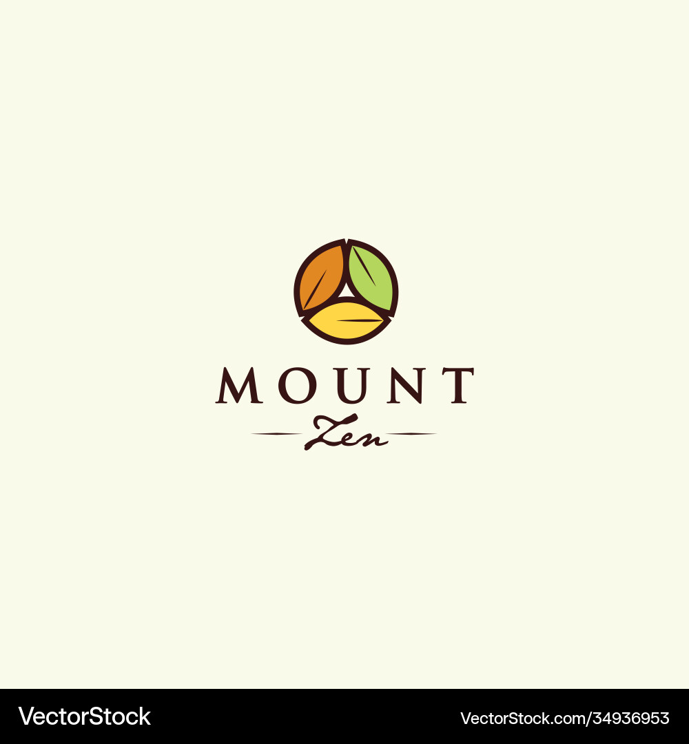 Zen logo design template concept Royalty Free Vector Image