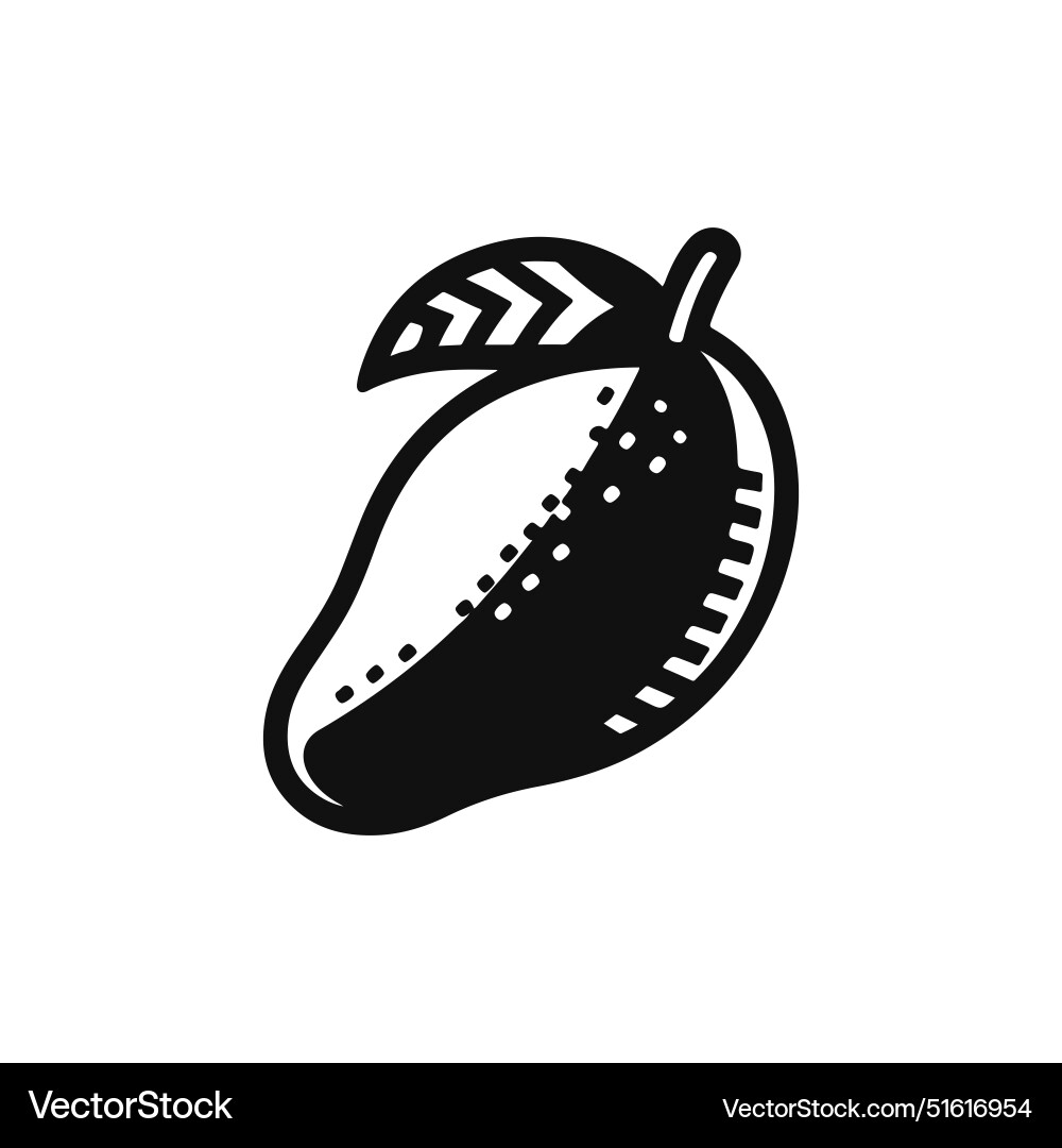 Black and white mango for modern design Royalty Free Vector