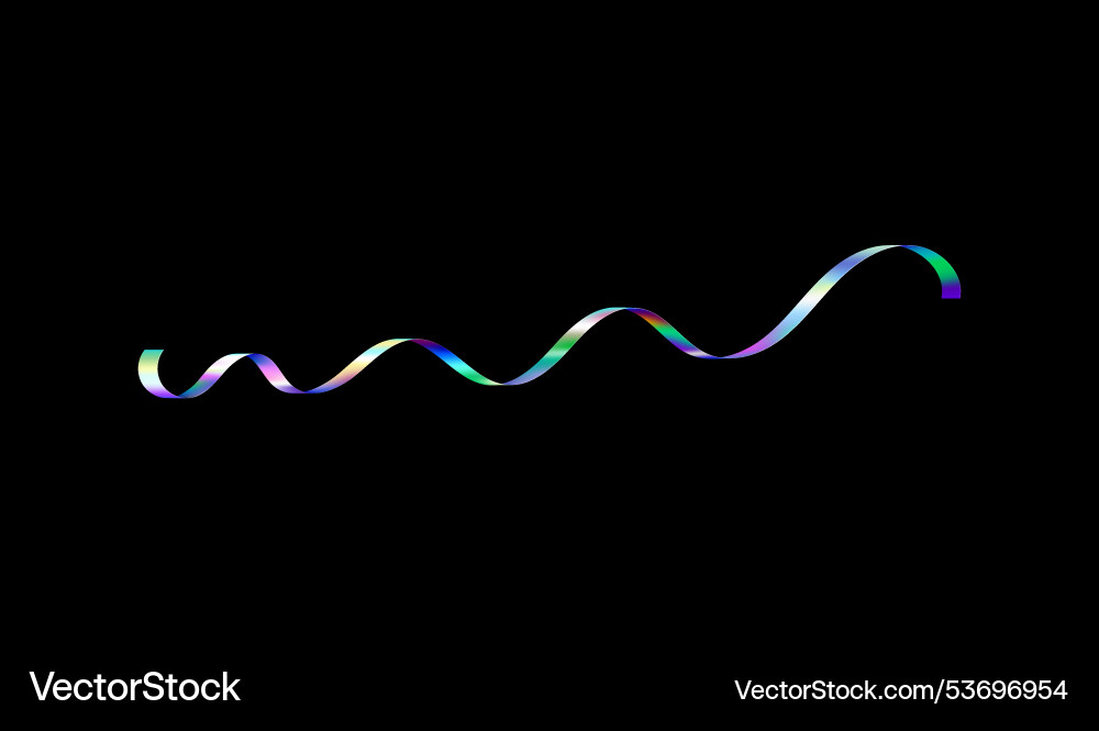 Colorful ribbon wave Royalty Free Vector Image