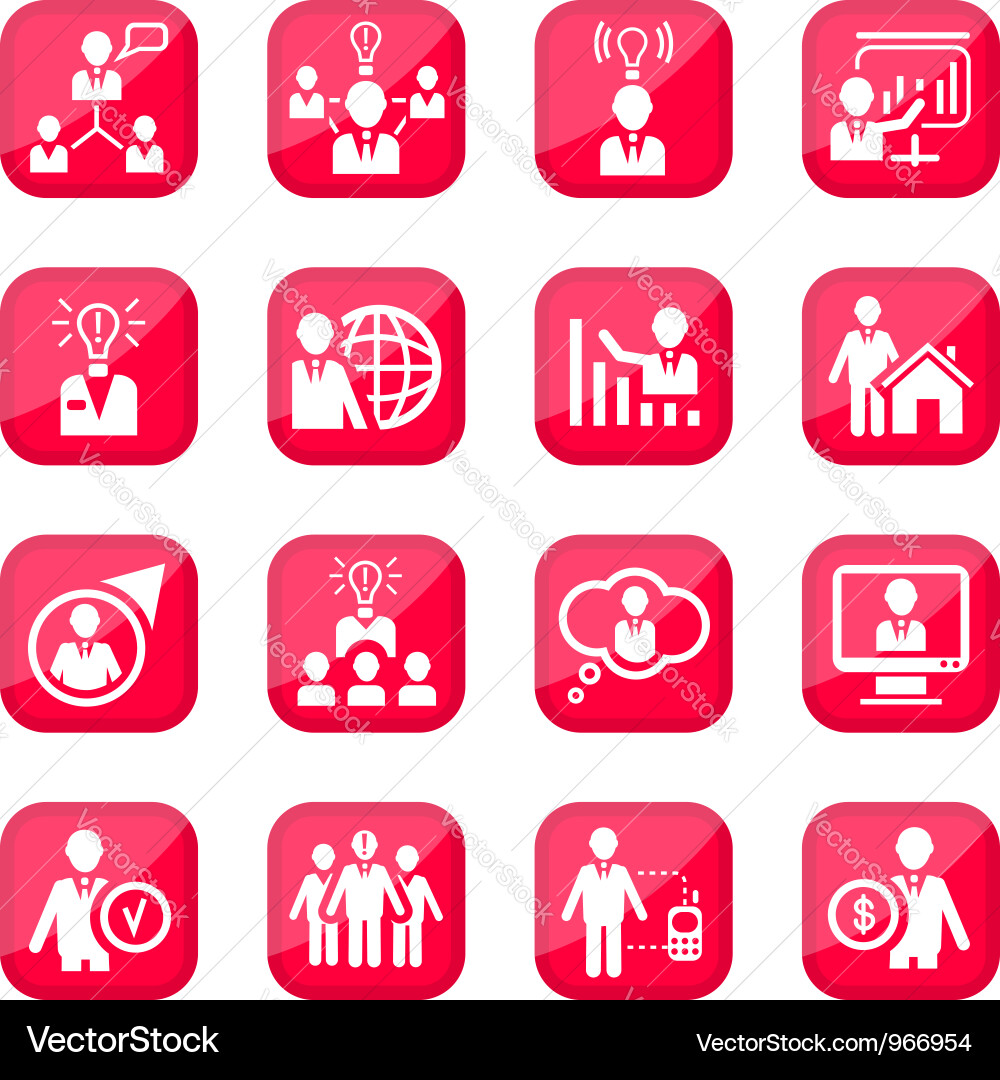 Human Resources Icon Set Royalty Free Vector Image