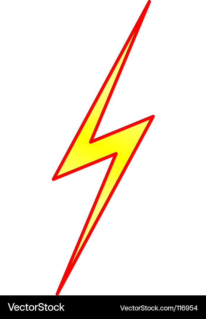 Lightning Bolt Symbol Royalty Free Vector Image