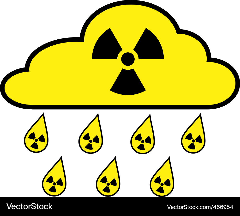 Radioactive fallout Royalty Free Vector Image - VectorStock