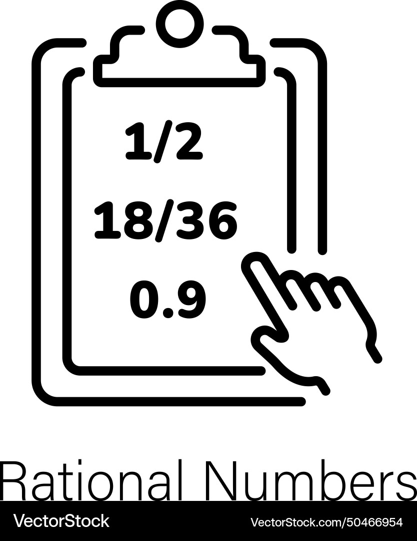 Rational numbers Royalty Free Vector Image - VectorStock
