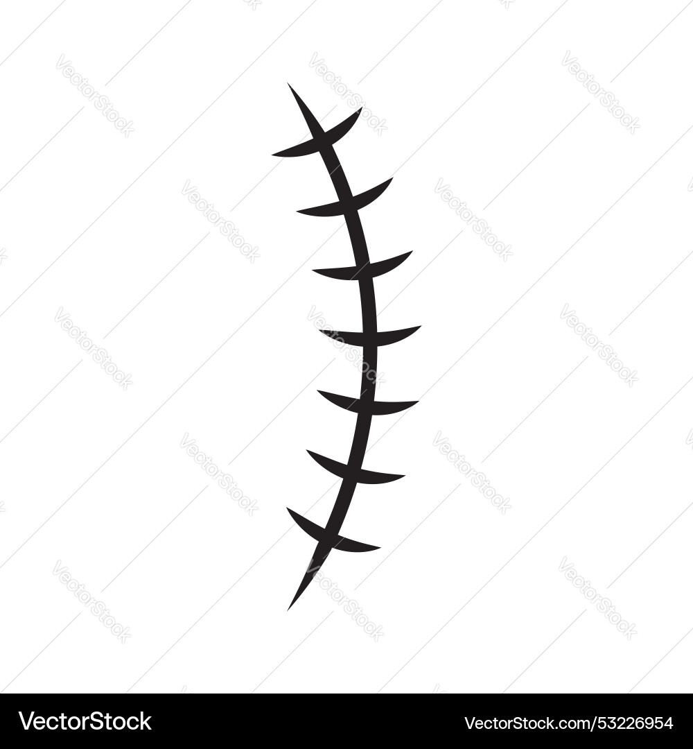 Scar icon set suture stitch keloid wound healing Vector Image