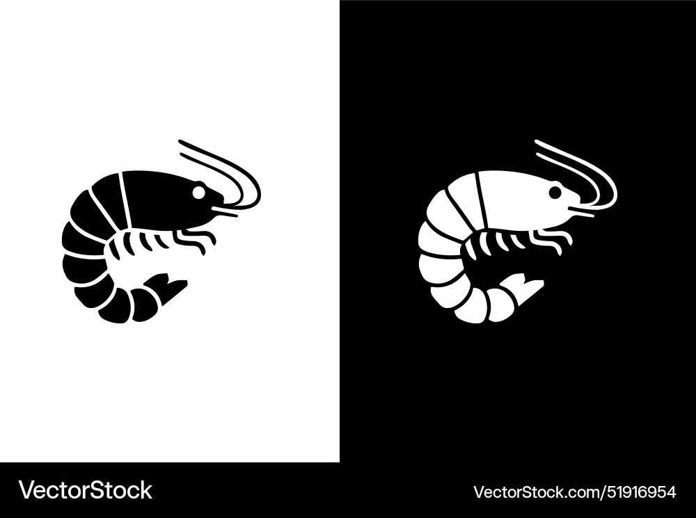 Shrimp and prawn icon Royalty Free Vector Image