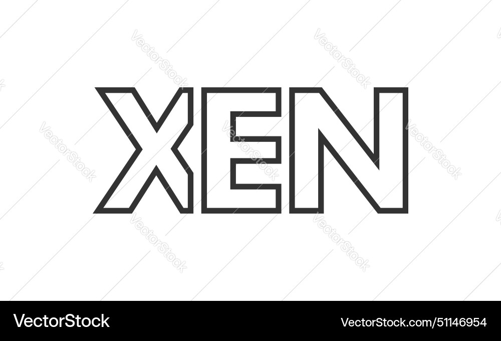 Xen logo design template with strong and modern Vector Image