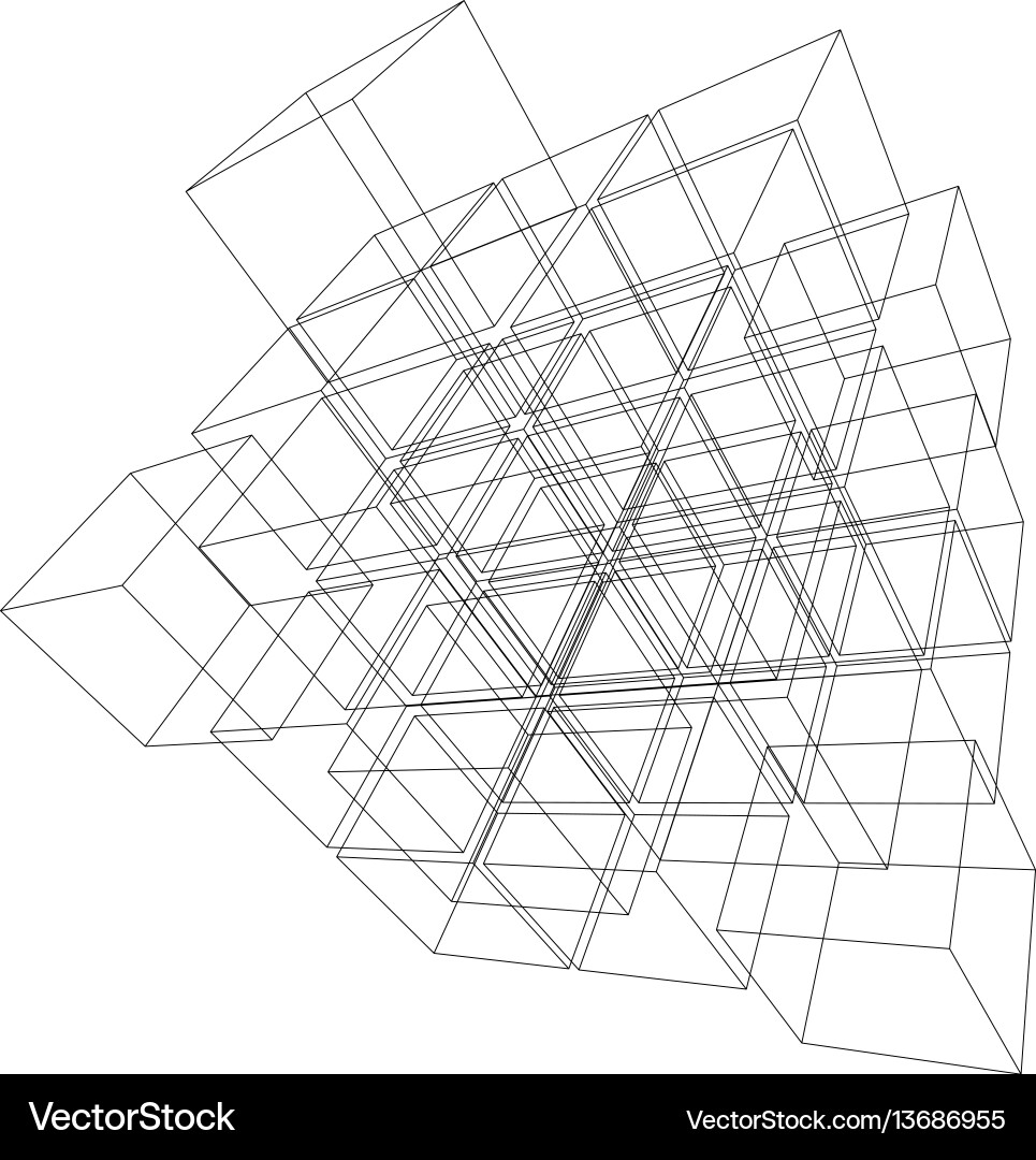 3d cubes Royalty Free Vector Image - VectorStock
