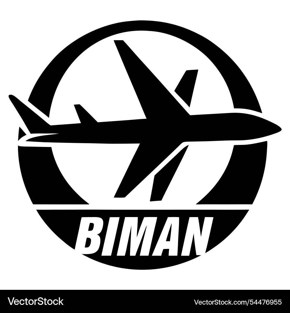 Biman logo icon artwork design for digital use Vector Image
