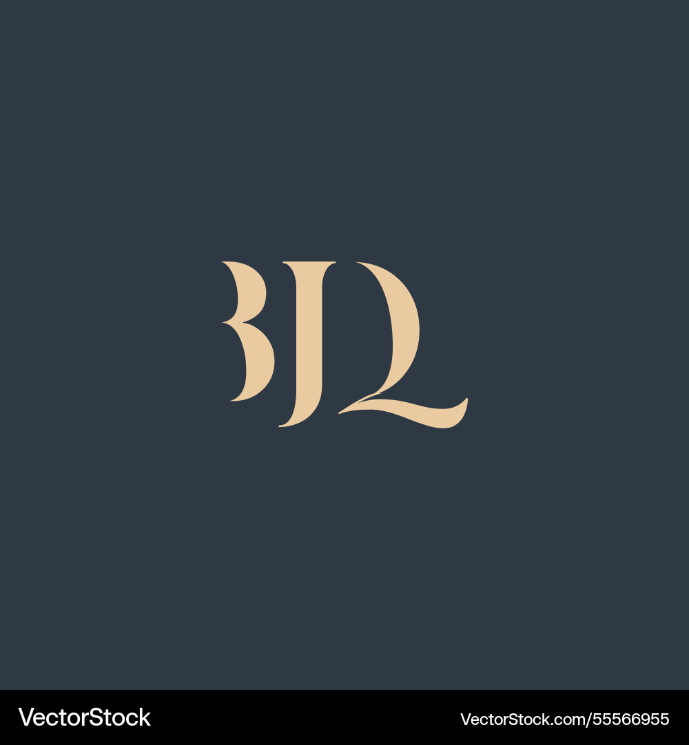 Bjq abstract letter logo Royalty Free Vector Image