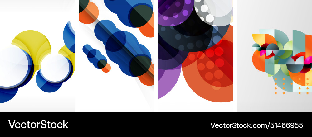 Charming geometric abstract posters mesmerizing Vector Image