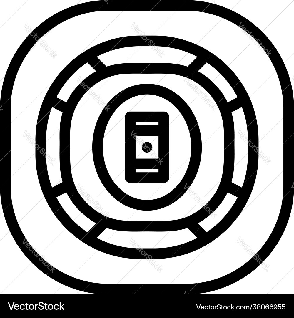Cricket stadium icon Royalty Free Vector Image