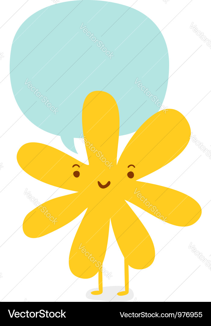 Flower character Royalty Free Vector Image - VectorStock