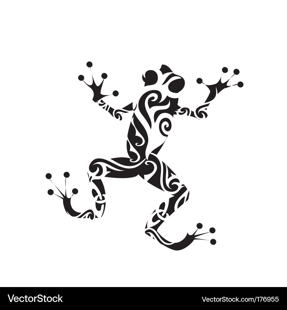 Frog Emblem Tattoo Royalty Free Vector Image - VectorStock