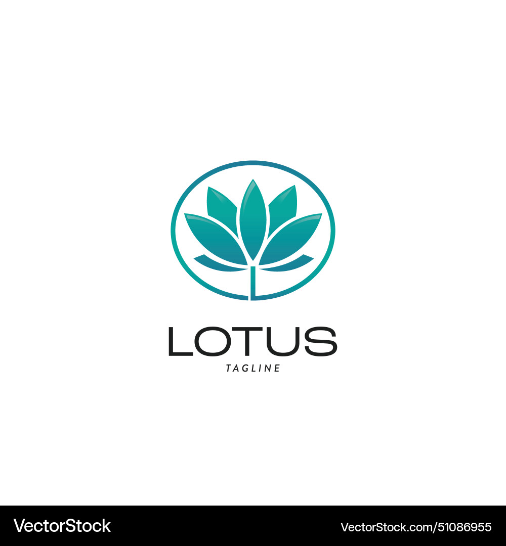 Lotus flower logo symbol design Royalty Free Vector Image